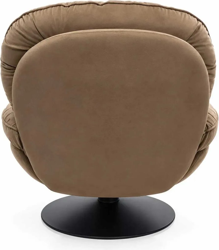 LuxuryForm DESIGN Otočné křeslo LUNA s podnožkou - latte