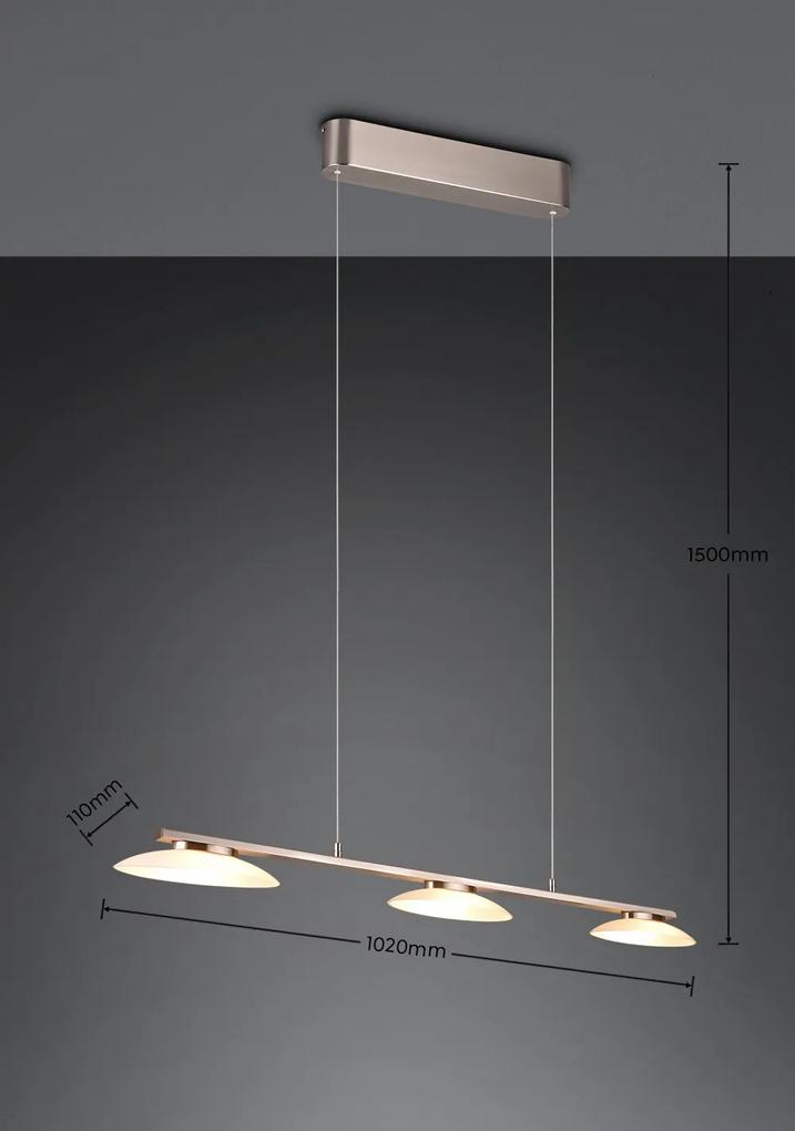 Trio 343610307 LED závěsný lustr Merton | 3x9W integrovaný LED zdroj | 3x950 lm | 3000K