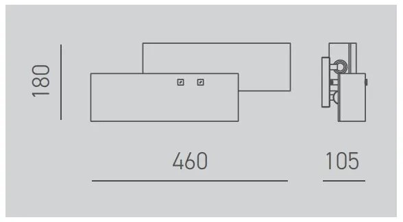 Gea Luce LARA A P oro - Nástěnné svítidlo LARA 2xE14/42W/230V zlatá