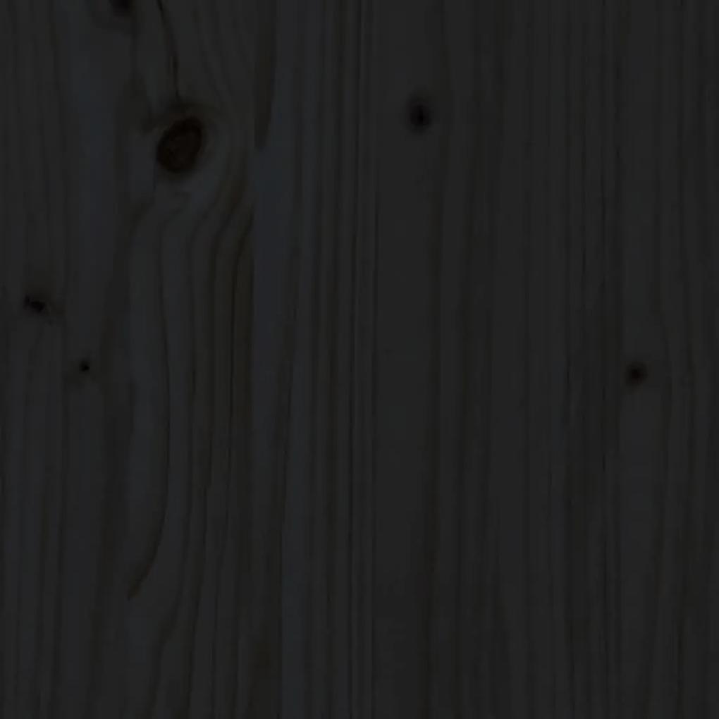 Rám postele černý masivní borovice 200 x 200 cm,  3107637