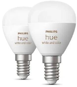 Philips Hue Smart žárovky - Chytrá LED žárovka E14, 5,1 W, stmívatelná, bílé i barevné světlo, 2 ks 929003573602