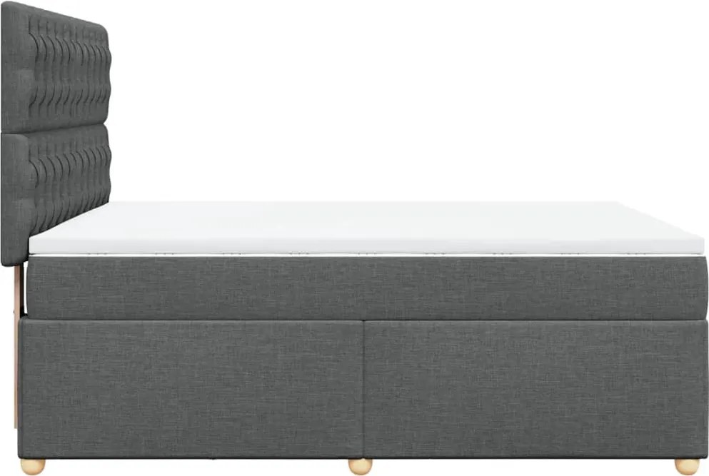 Box spring postel s matrací tmavě šedá 160x200 cm textil 3293639