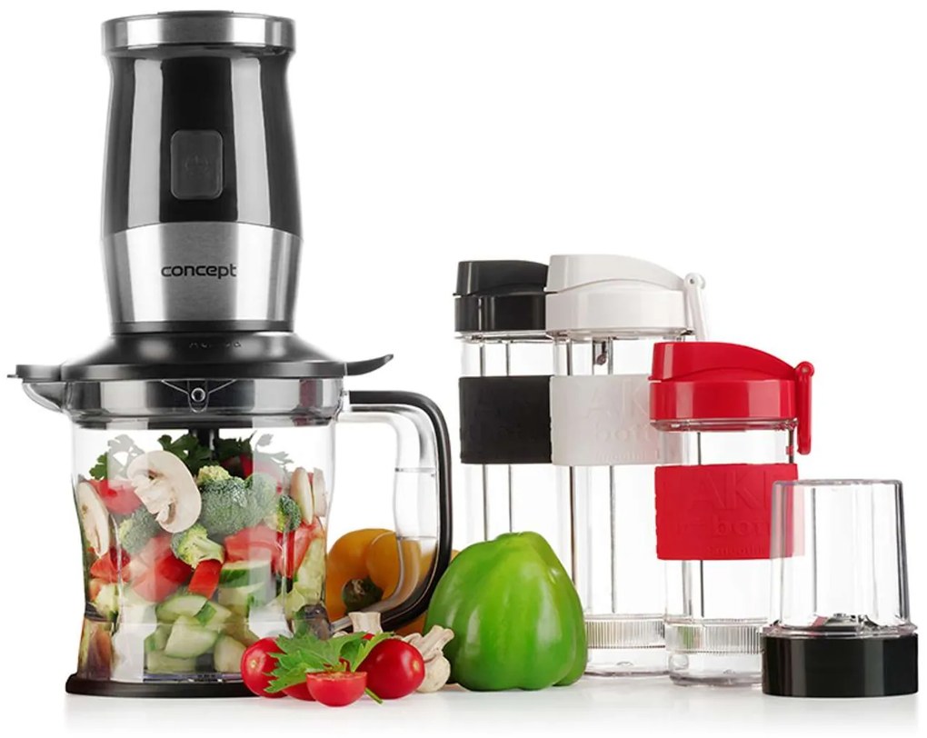 Concept - Smoothie mixér Fresh&Nutri, s příslušenstvím, černá sm3390