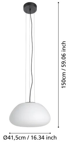 Eglo 390201 - Lustr na lanku BALMES 1xE27/40W/230V
