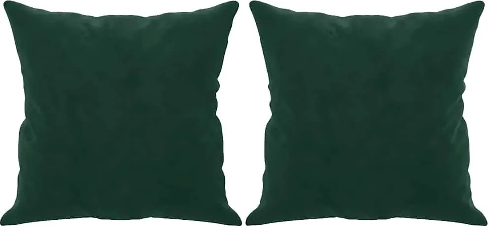 2místná pohovka s polštáři tmavě zelená 140 cm samet 3200947