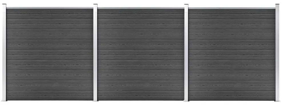 Set plotových dílců WPC 526 x 186 cm černý 3070430