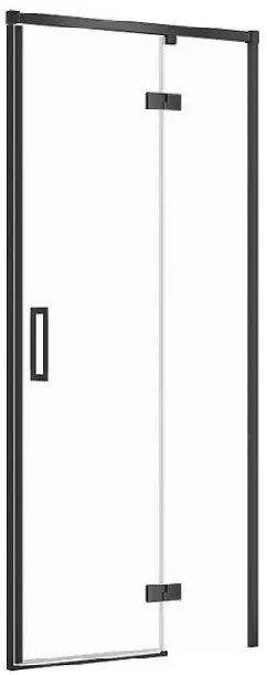 Cersanit Larga - Sprchové dveře 90x195 cm, pravé, černá/čiré sklo S932-124