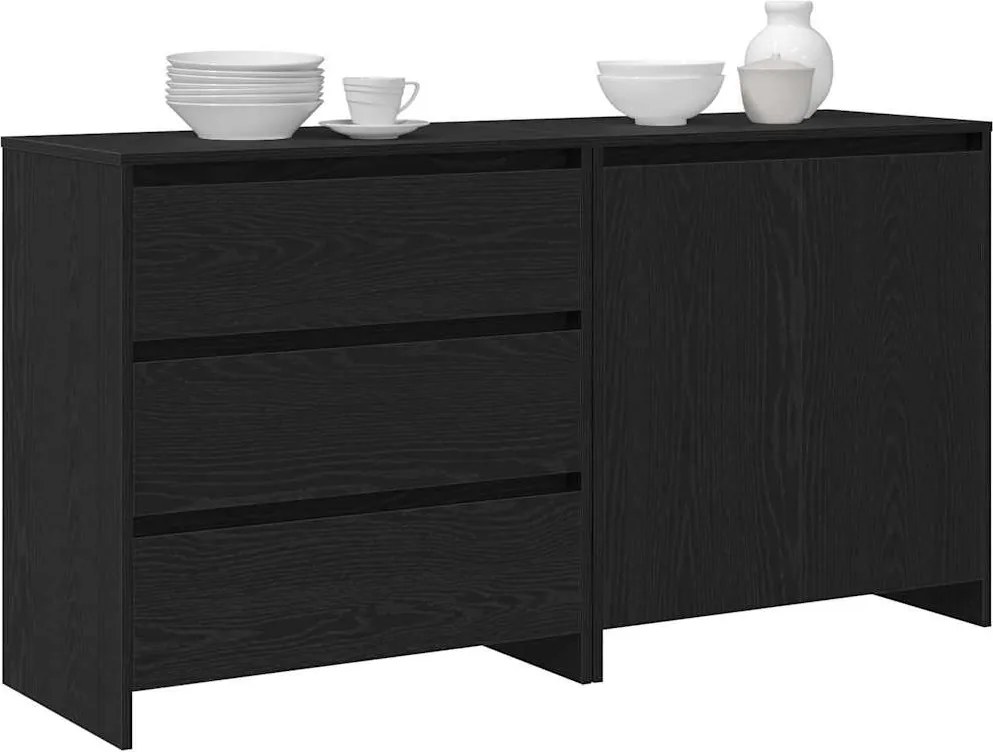Servírovací skříň 2 ks Černá 70 x 41 x 75 cm Kompozitní dřevo 3332523