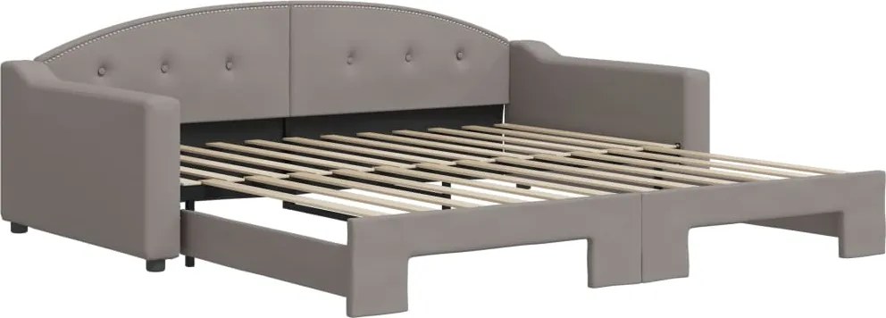 Válenda s přistýlkou taupe 100 x 200 cm textil 3197538
