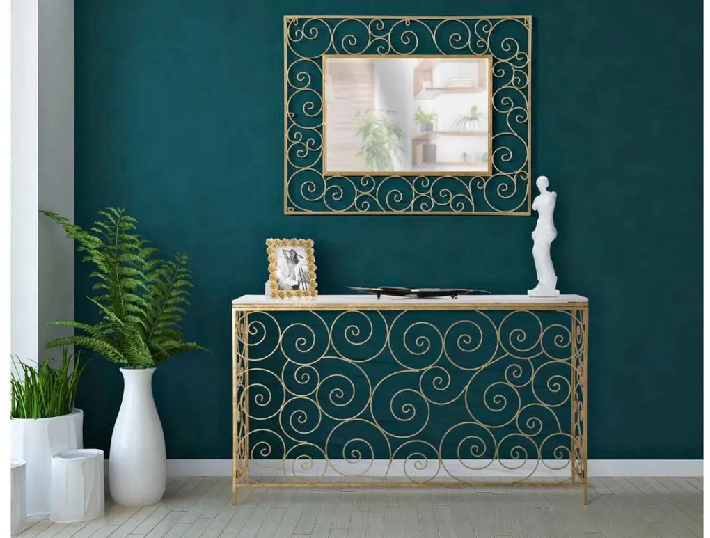 Designová konzole Bellachay 140 cm zlatá
