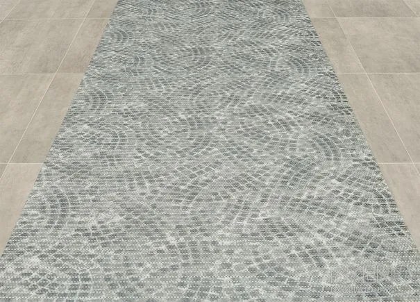 Breno Koupelnová pěnová předložka SOFTY-TEX 79832.2 mozaiková dlažba, šíře 65 cm, Šedá