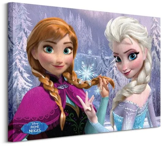 Obraz na plátně Disney Frozen (Anna and Elsa Woods) FRENCH 80x60cm WDC90910