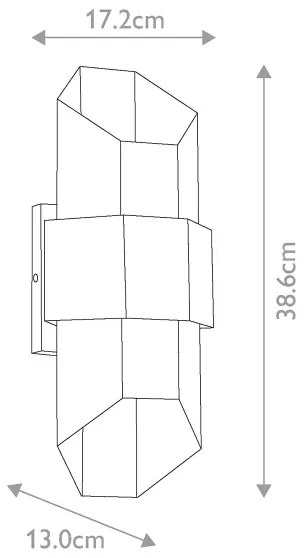 Quoizel QZ-CHASM-M-BKW - LED Venkovní svítidlo CHASM 2xLED/5,5W/230V IP44