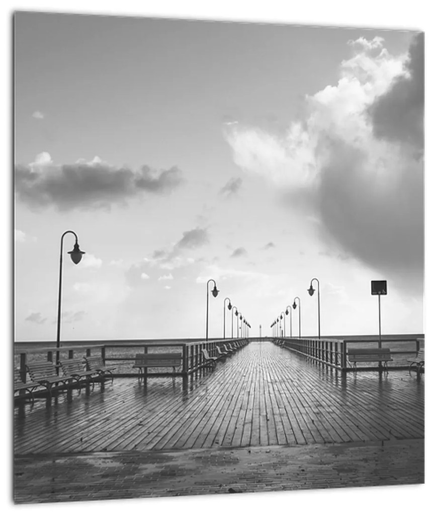 Obraz - Promenáda u pobřeží (30x30 cm)