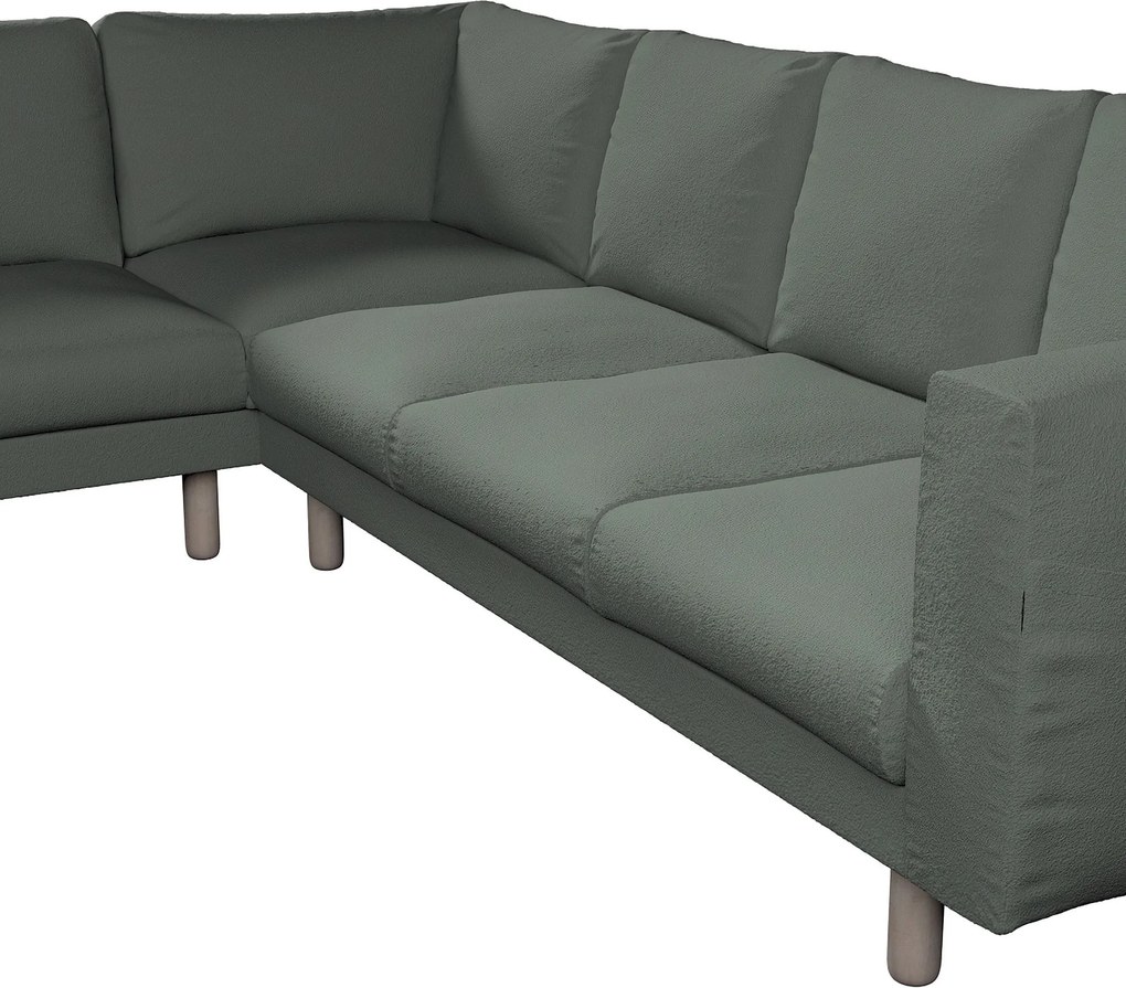 Potah na pohovku IKEA Norsborg rohová 5-místná barva zelená látka pletený vzor