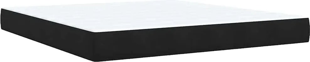Box spring postel s matrací černá 180x200 cm samet 3287802
