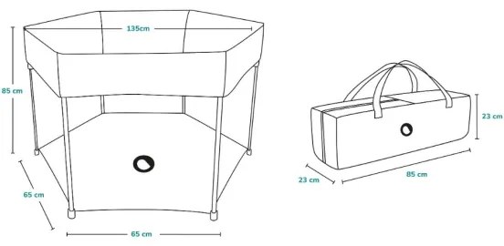 Lionelo - Hrací ohrádka ROEL tmavě modrá