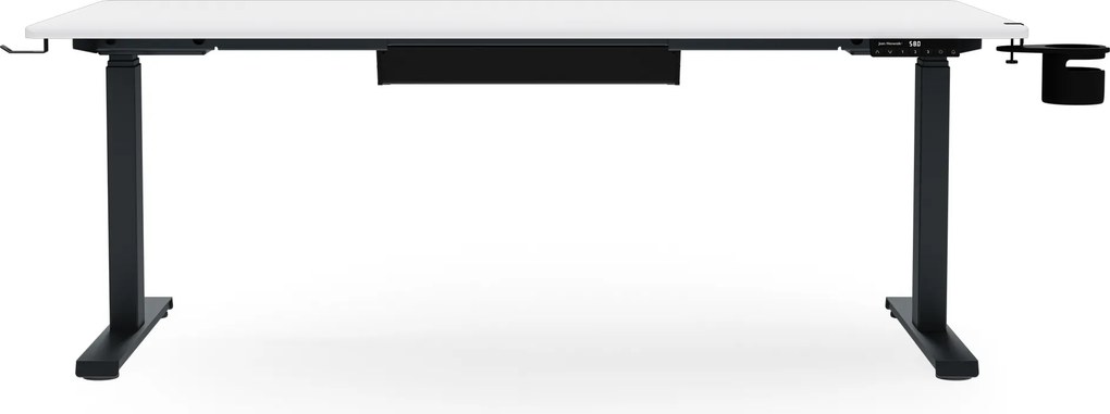 Elektrický stůl s nastavením výšky ergonomický antracitově-bílý, 1600x800 mm: ARIA