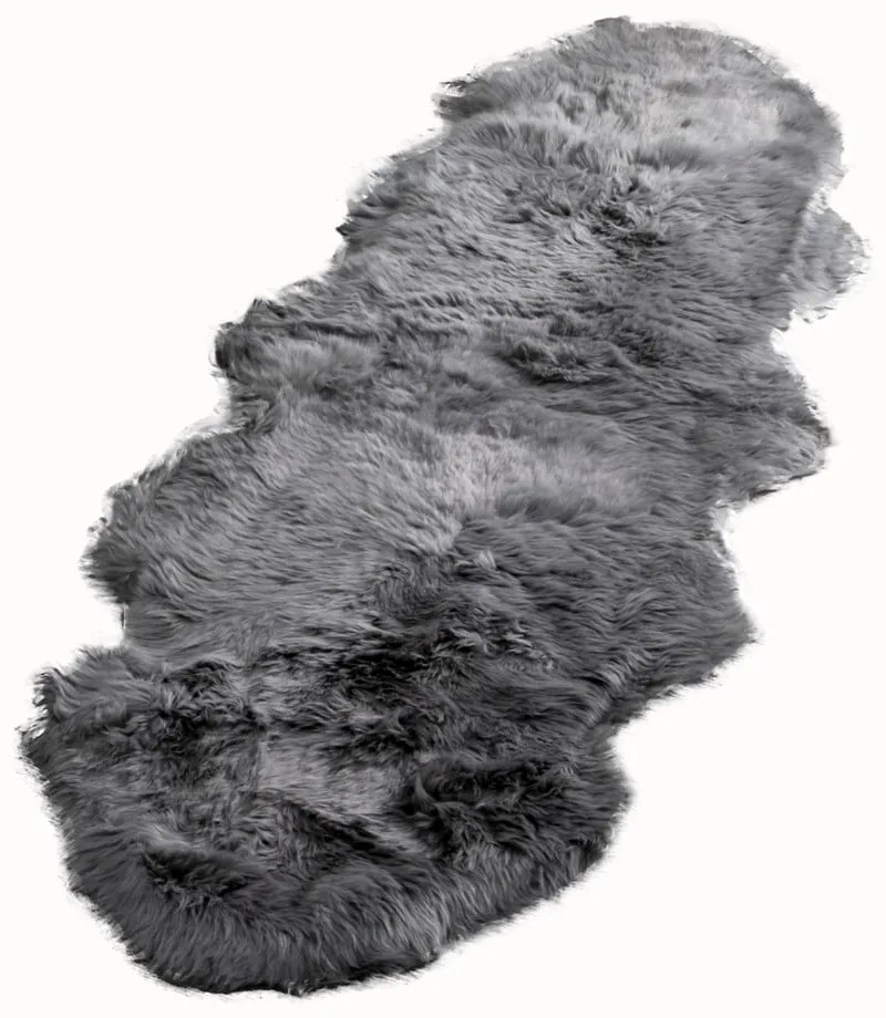 Šedá ovčí kožešina Native Natural Double, 60 x 240 cm
