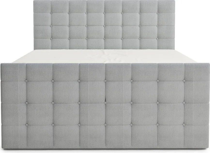Šedá boxspring postel s úložným prostorem 160x200 cm Tasca – Maison de Rêve