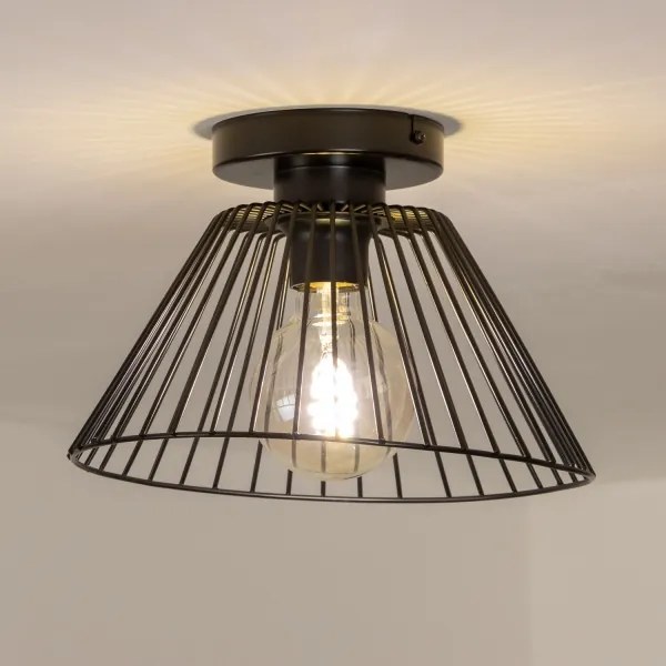 Brilagi - LED Přisazený lustr CERIA WIRE 1xE27/40W/230V pr. 21 cm černá