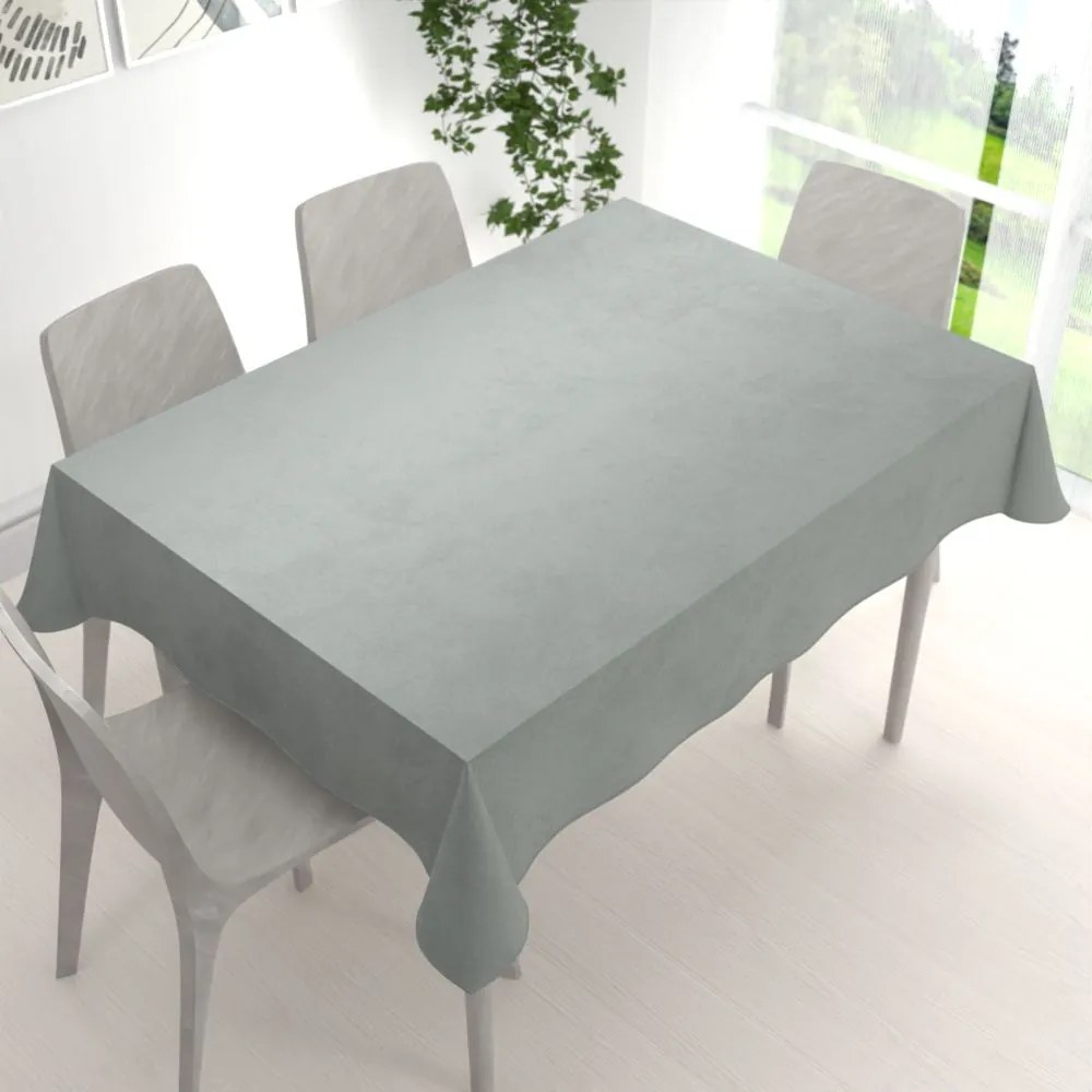 Biante Sametový obdélníkový ubrus Velvet Premium SVP-046 Světle šedý 60x100 cm