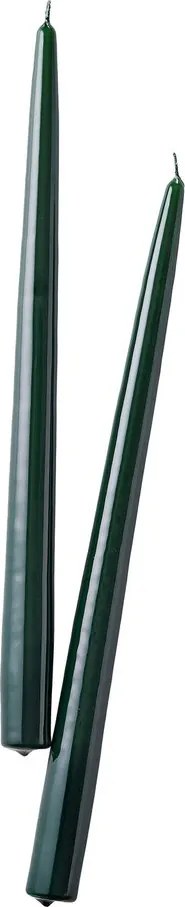 TWIN FLAME Sada svíček 2 ks 31 cm - tm. zelená