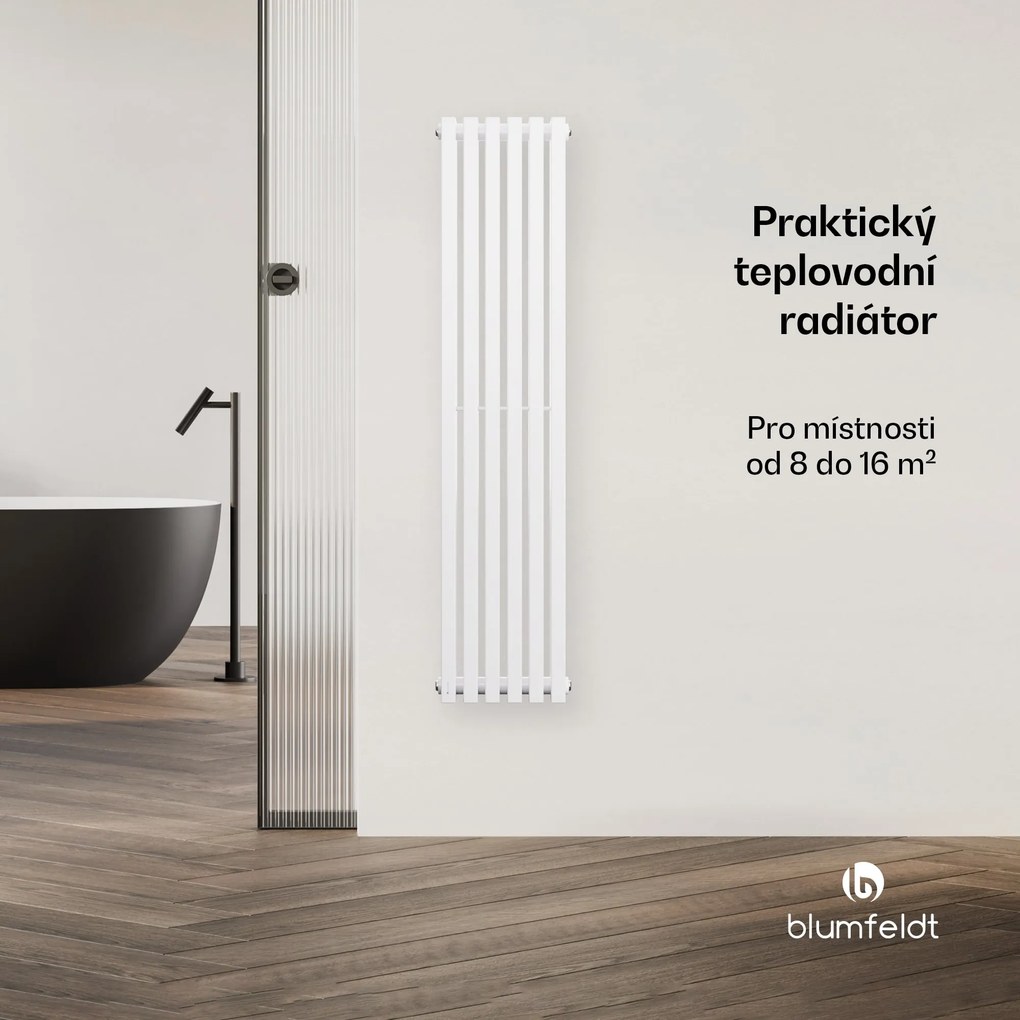 Blumfeldt Radiátor Delgado | moderní design | 25 x 120 cm | 942 W | středové připojení