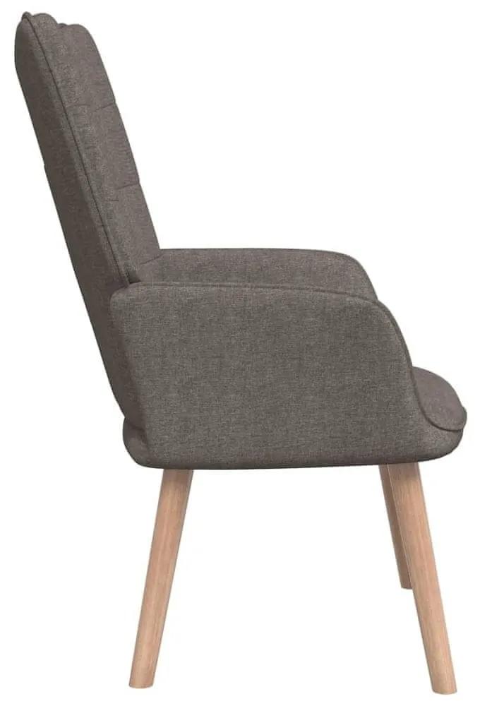 Petromila Relaxační židle se stoličkou taupe textil