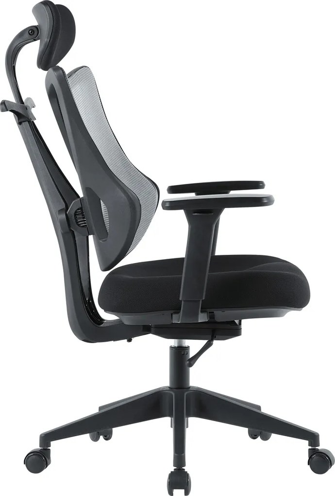 Ergonomická kancelářská židle AVENTO - šedá síťovina