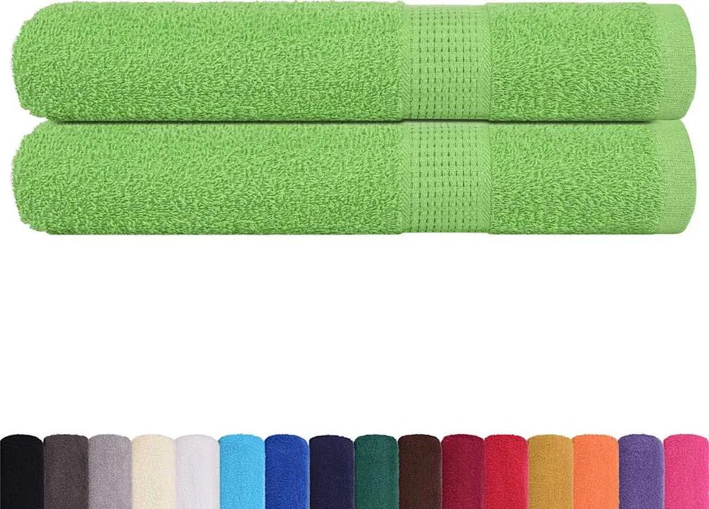 Saunové osušky FROGN 2 ks jablečně zelené 80x200 cm 360 g/m² 137031