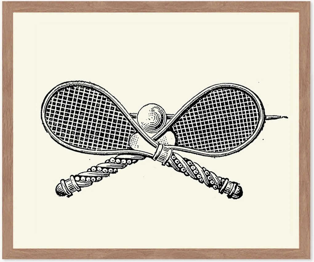 Zarámovaný digitální tisk Tennis Rackets, v různých velikostech