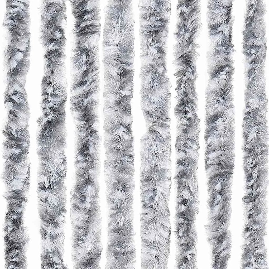 Závěs proti hmyzu bílý a šedý 56 x 185 cm Chenille 284279