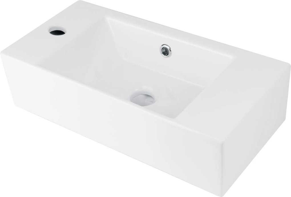 Deante Deskové/závěsné umyvadlo Hyacint New 50x36 cm, levé - CDY 6U2L, keramika