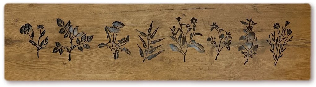 Li-Go "Byliny" světelný obraz s baterií 120x31cm varianta ovládání: ovládání na obraze včetně dálkového ovladače, provedení povrchu: dub světlý