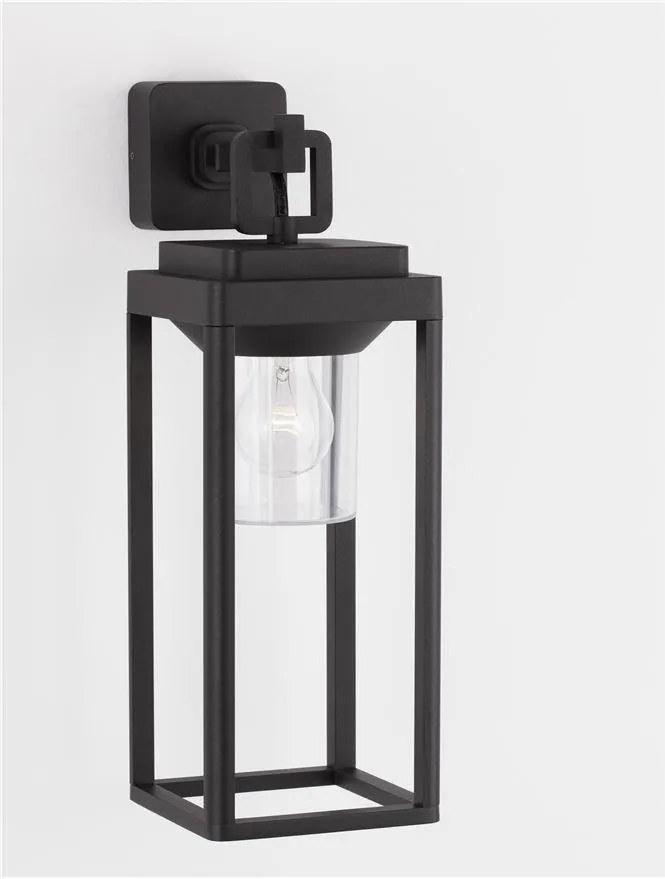 NV 9492500 Venkovní nástěnné svítidlo FIGO antracitový hliník a čirý akryl E27 1x12W 220-240V bez žárovky IP65 - NOVA LUCE