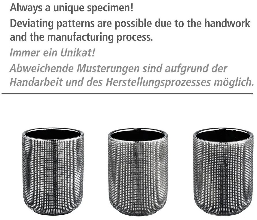 Keramická mýdlenka ve stříbrné barvě Rivara – Wenko