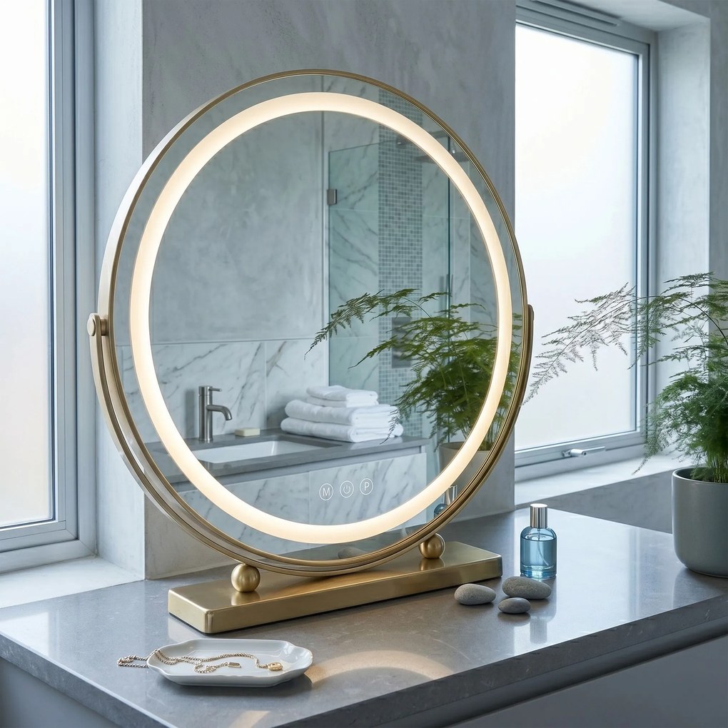 Rea Rea, Zrcadlo LED MAKE-UP L.Gold 50 cm, HOM-01810