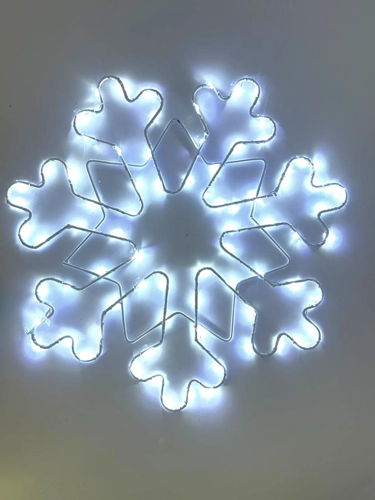 LED dekorace, sněhová vločka, na baterie, 34cm, různé barvy na výběr Barva: Studená bílá