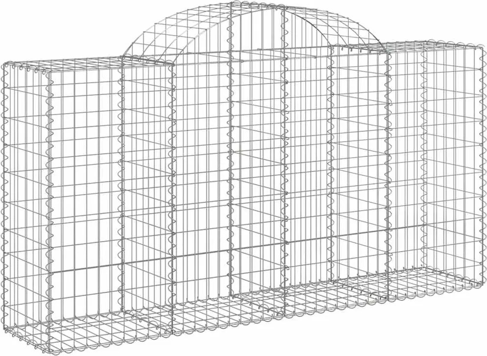 Klenuté gabionové koše 18ks 200x50x100/120cm pozinkované železo 3146334