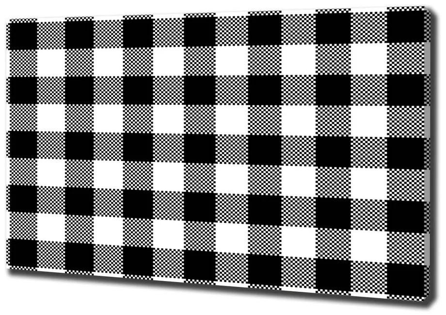 Wallmuralia Foto obraz na plátně Černobílá mříž 100x70 cm