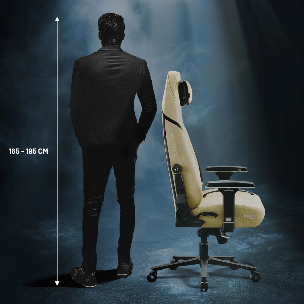 Herní křeslo Normal Size, zlatý-černý: Diablo X-Eye Prime Broken Gold