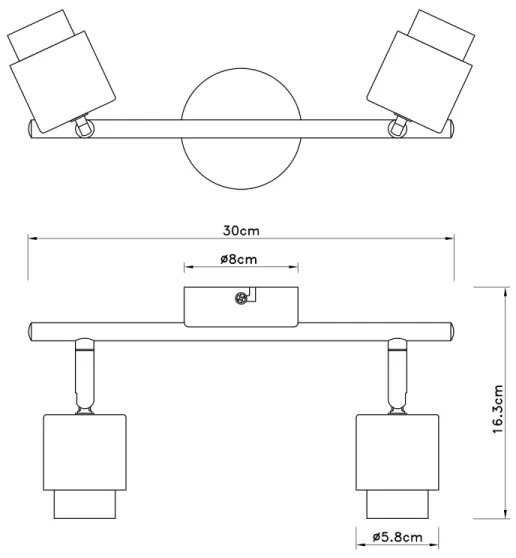 Globo 54031-2 - Bodové svítidlo JORNA 2xE27/40W/230V
