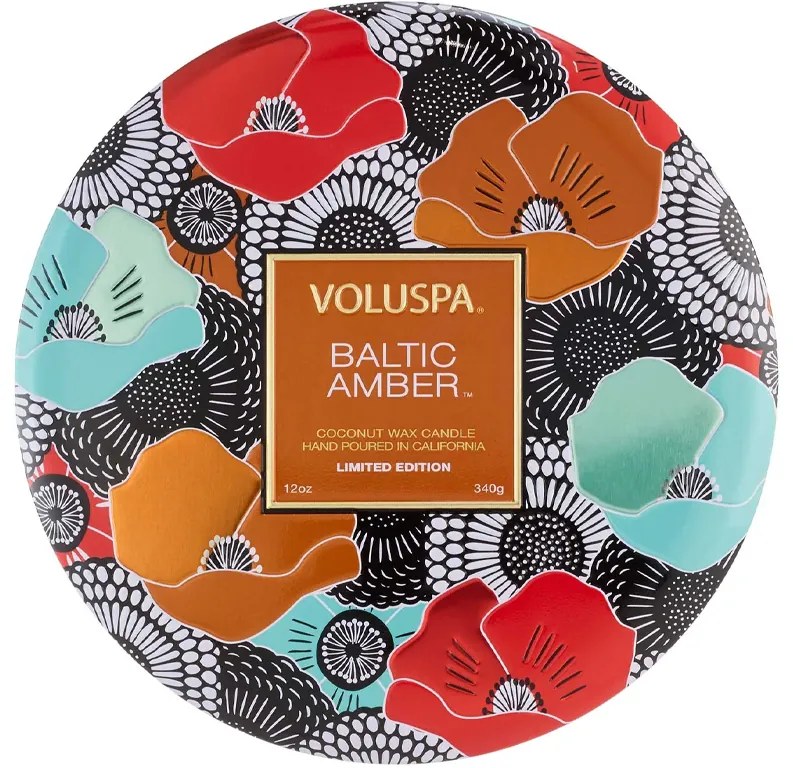 Voluspa – XXV limitovaná edice svíčka Baltic Amber (Baltská ambra), 340 g