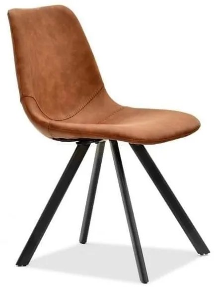 design4life Jídelní židle SIMAL hnědá, černá
