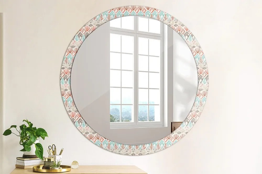 Kulaté dekorativní zrcadlo Etnický vzorec fi 100 cm