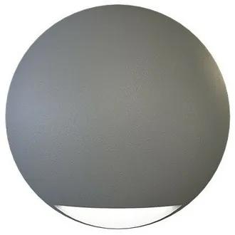 Panlux Venkovní nástěnné LED svítidlo Leon Circle šedá, IP65, 2 W