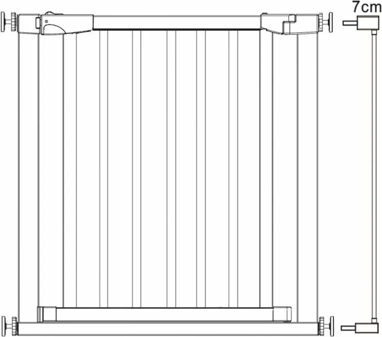 Bezpečnostní zábrana 75-89 cm SPRINGOS BABYLOCK hnědá/černá