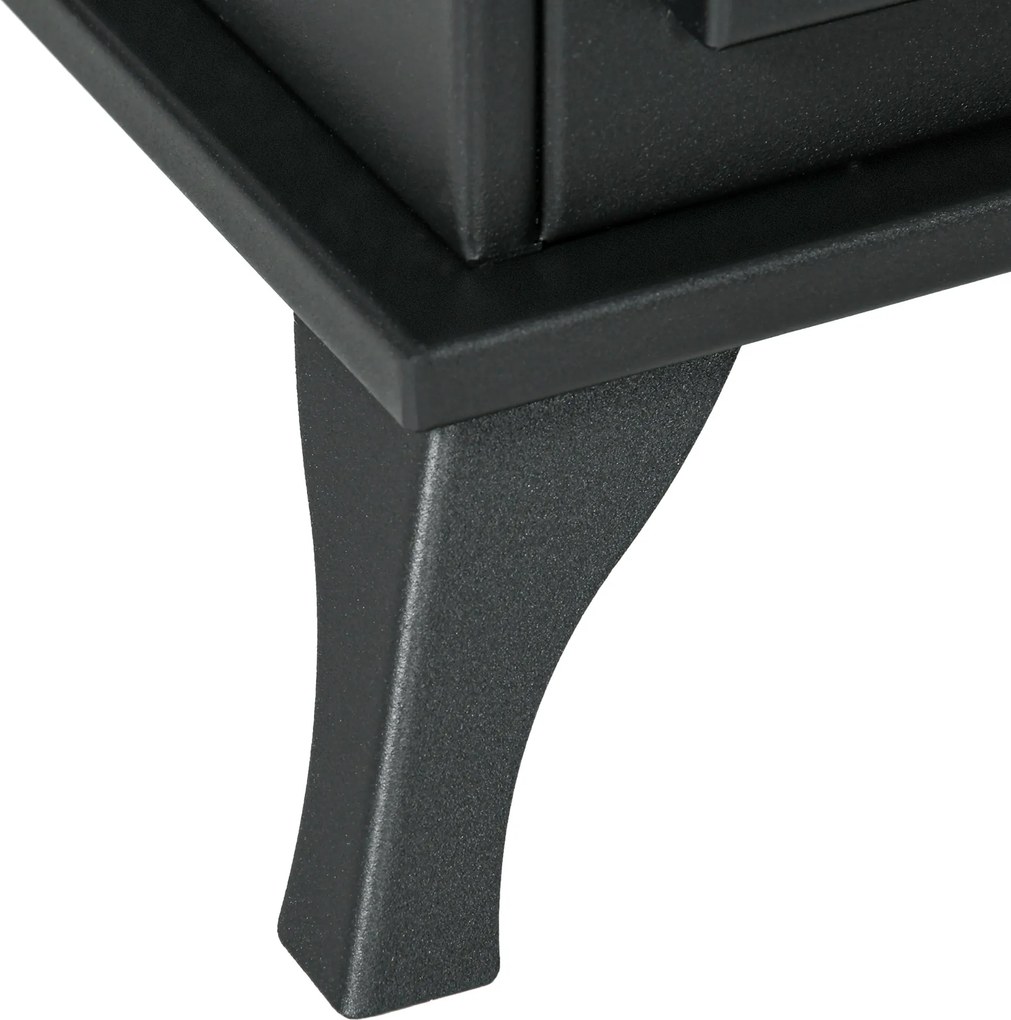 HOMCOM Volně stojící biokrb s hořákem z nerezové oceli o objemu 1,2 l, 3 hodiny doby hoření pro prostory 20-25 m², rozměry 45x28x54 cm, černý