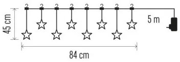 LED vánoční závěs Starlight 45 x 84 cm teplá bílá